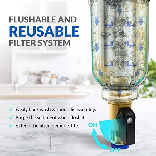Snapklik.com : SimPure DC5S 40 Micron Spin Down Sediment Filter ...