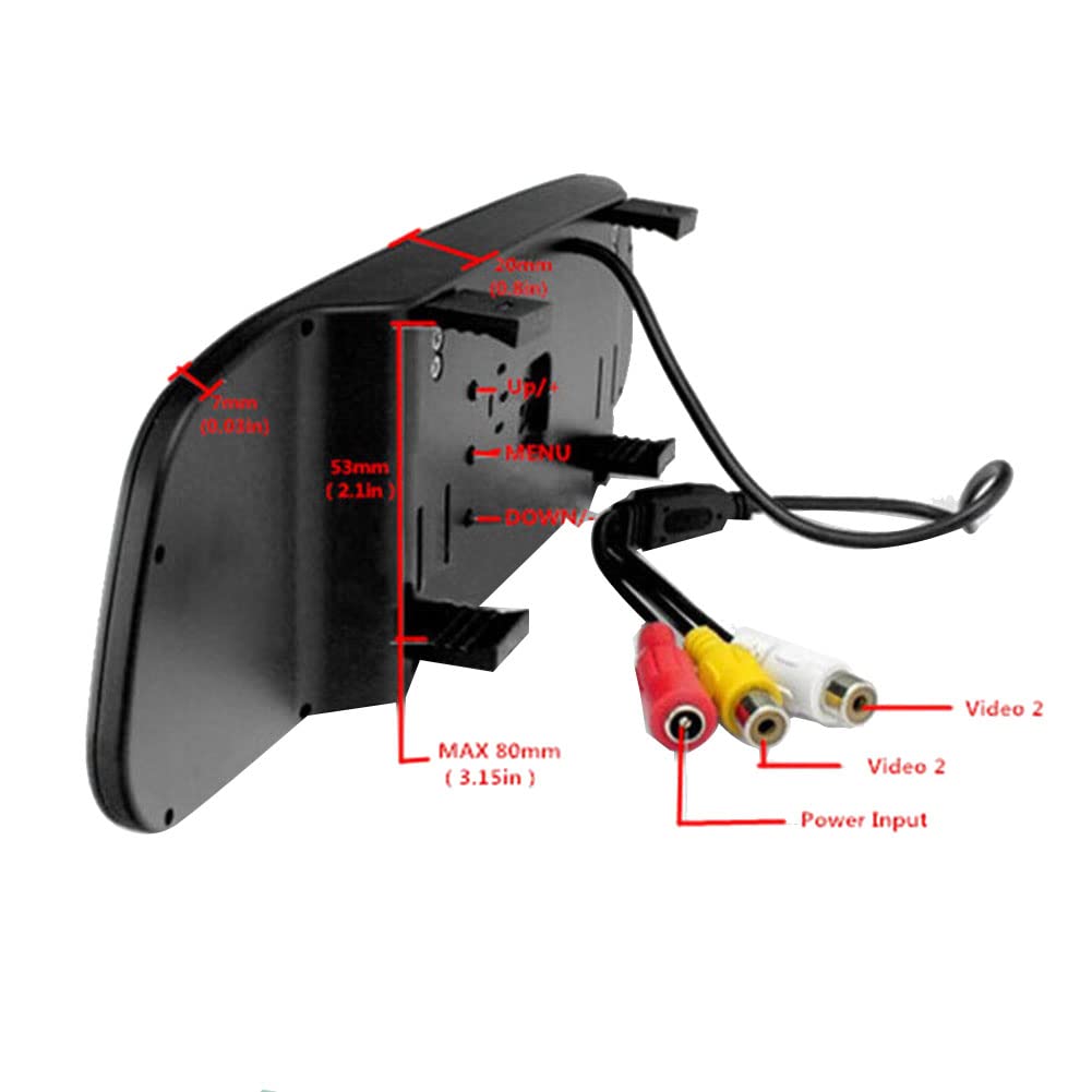 DHYAWUER Rearview Mirror Display Car HD LCD Screen DVD Display ...