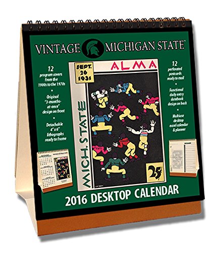 Michigan State Spartans 2016 Vintage Desktop Calendar: Asgard Press ...