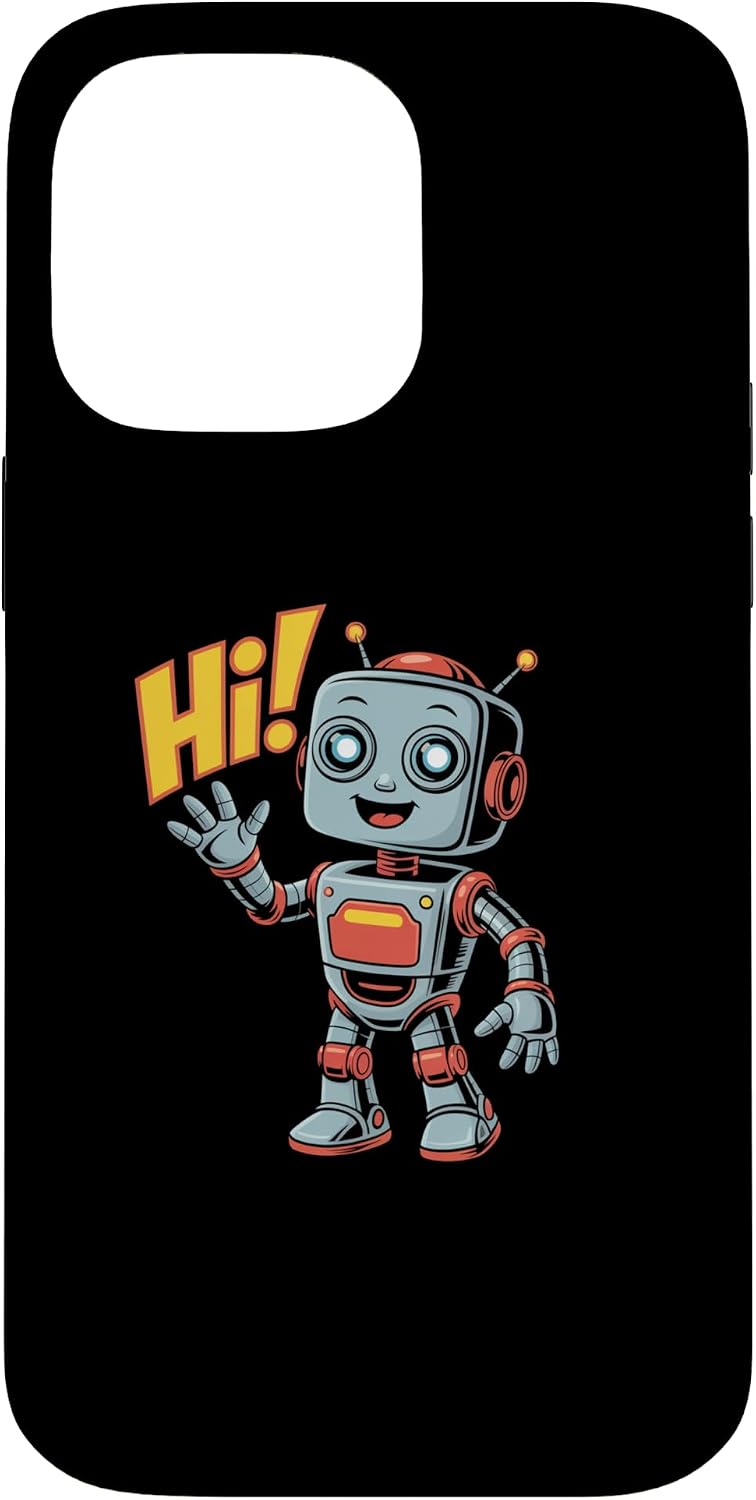 One Word Funny Hi Memes Funny Robot Meme Funny I Say Hi Coque pour ...