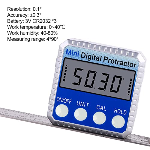 Digital Angle Finder, XRCLIF Protractor/Angle Gauge with LCD, Mini ...