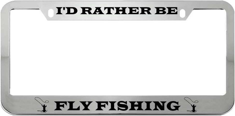 Amazon.com: Brook Trout Fly Fishing Metal License Plate Frame Aluminum ...