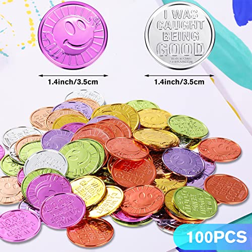 Snapklik.com : 100 Pieces Caught Being Good Coins Kids Behavior Tokens ...