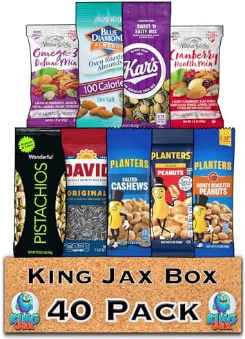 Amazon.com: QUEEN JAX 40-Pack Ultimate Nuts mix snack packs - Nuts ...