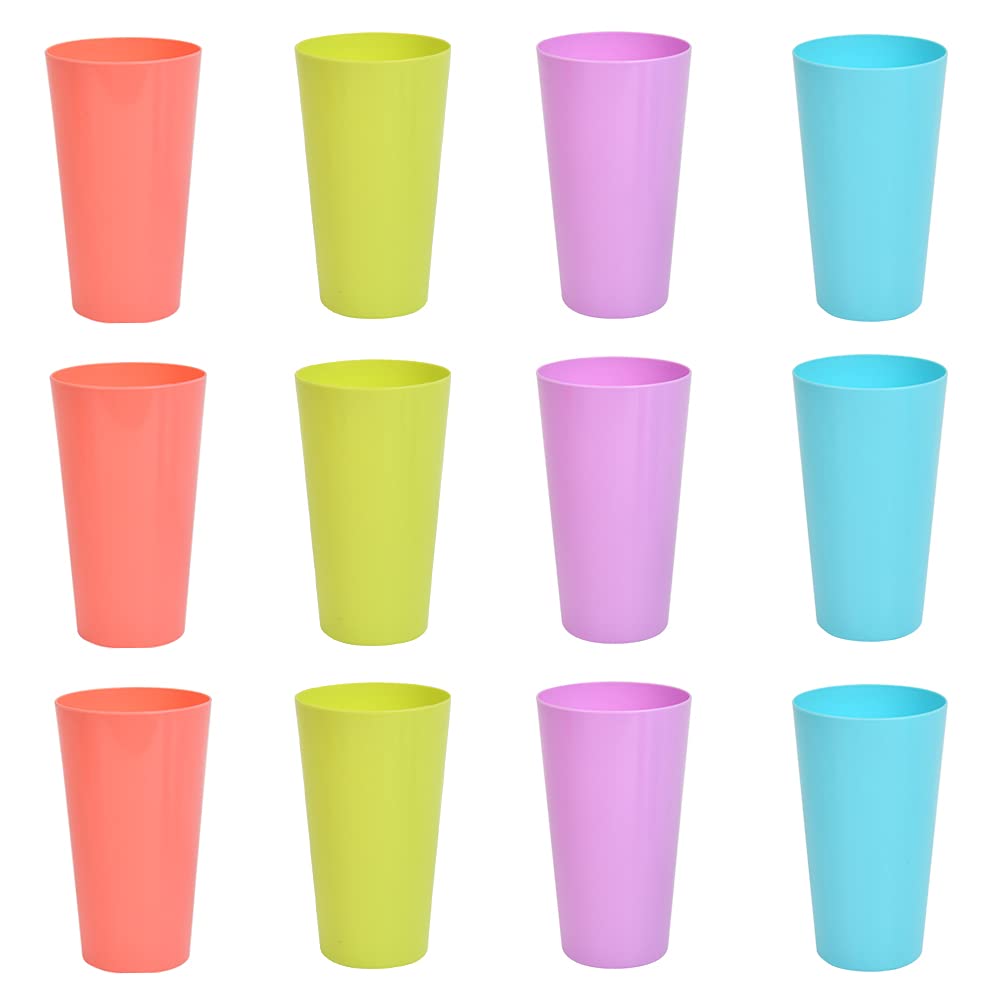 ZOGPLG 12PCS 500ML Cups,Plastic Reusable Cups Camping Kid Cup Drinking ...