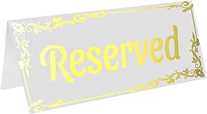 Amazon.com: 20 Pack Gold Reserved Table Signs for Wedding Party ...