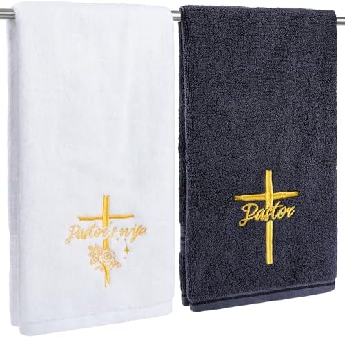 Amazon.com: Pastor Appreciation Towels Gift Set – Embroidered Cross ...