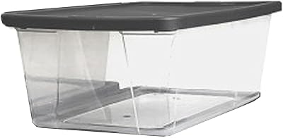 Amazon.com - HYBRIDEAS 3-Pack Clear Stackable Storage Bins with Lids ...