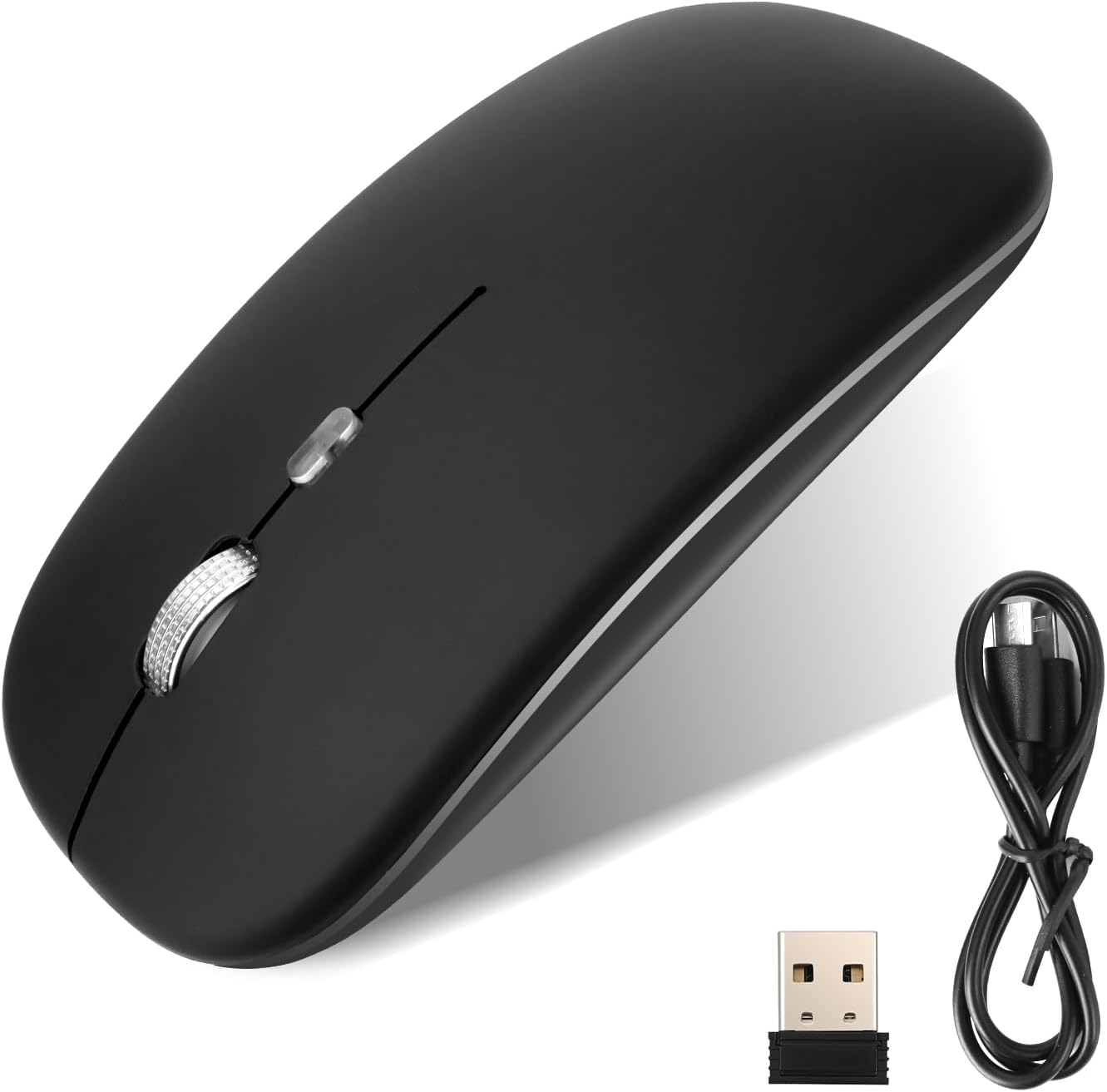 Mouse Inalámbrico, Raton Bluetooth Recargable de 2.4G Modo Dual, Mouse ...