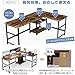 Amazon.co.jp: DEWEL パソコンデスク l字 幅180+120cm 奥行60㎝ 2段収納棚付き 左右交換設置可 PCデスク オフィスデスク ゲーミングデスク 高さ72 ...