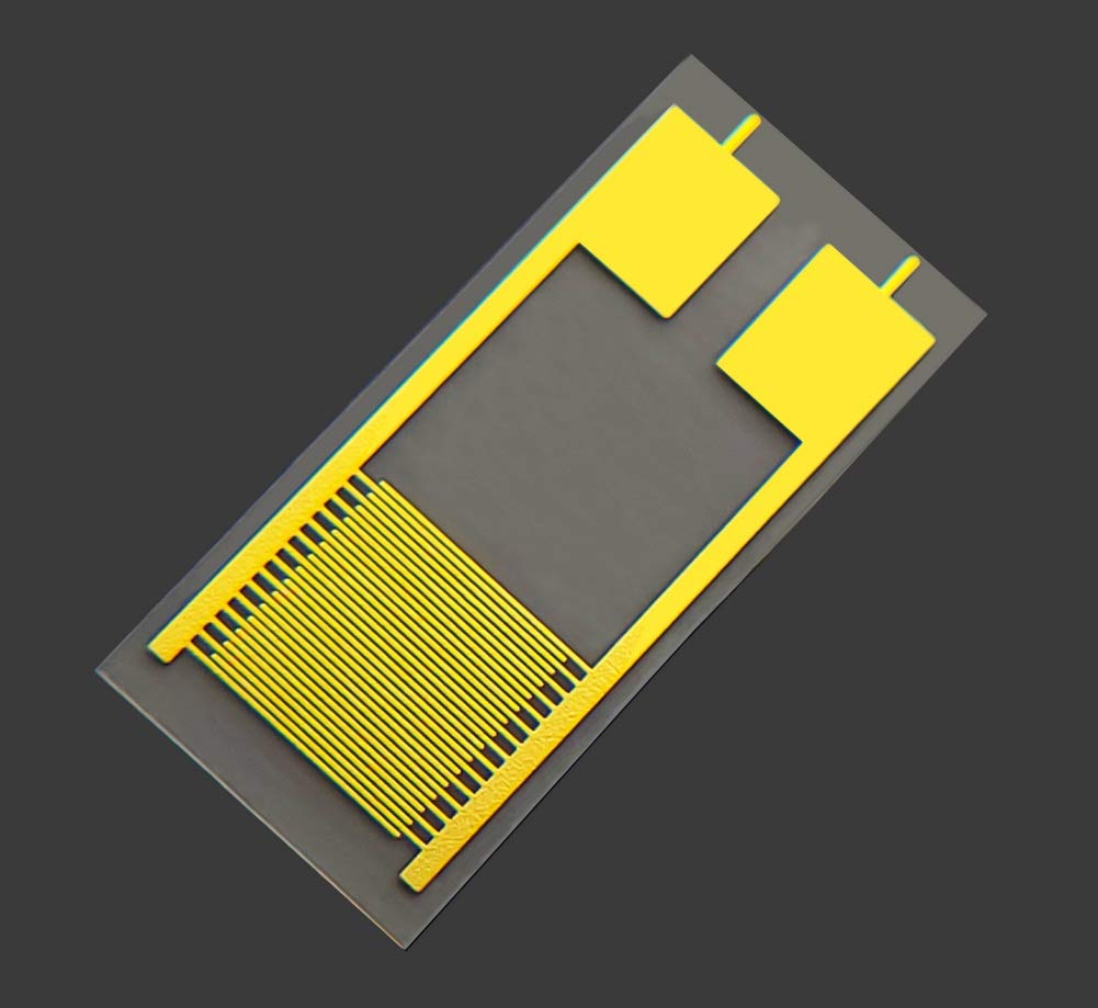 5 Pieces 100μm Novel Circular Spiral Flexible Interdigitated Gold ...