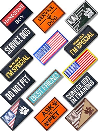 Amazon.com: Funny Service Dog Patches Removable Tactical Hook and Loop ...