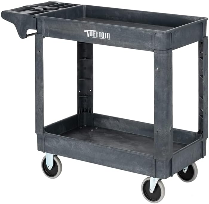 Amazon.com : VEVOR Utility Service Cart, 2 Shelf 550LBS Heavy Duty ...