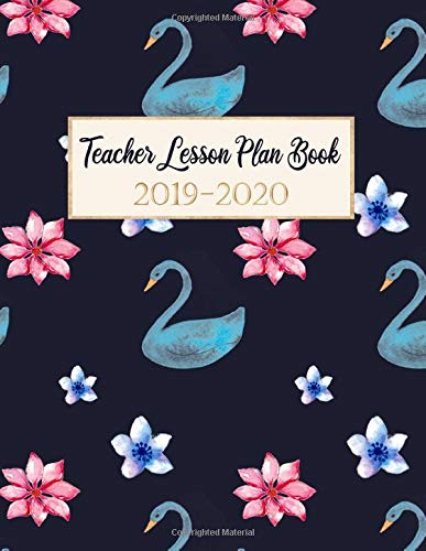 teacher lesson plan book: Blank Simple Teacher Planner 2019-2020 for ...