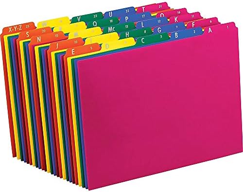 Amazon.com : EXTRIC Alphabetical File Organizer, 25 Alphabet Dividers ...