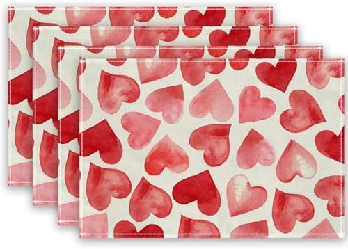 Amazon.com: PAIRXILY Valentine's Day Placemats 18x12 Inches Set of 4 ...
