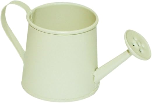 Pack of 6 Mini Ivory Metal Watering Can Wedding Favours, 50mm Tall 50mm ...