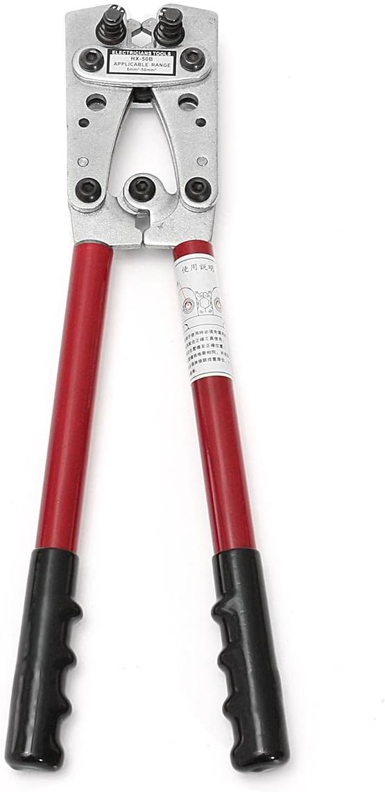 IWISS Wire Terminal Crimping Tool 6-50mm Cable Lug Crimper Cu/Al ...