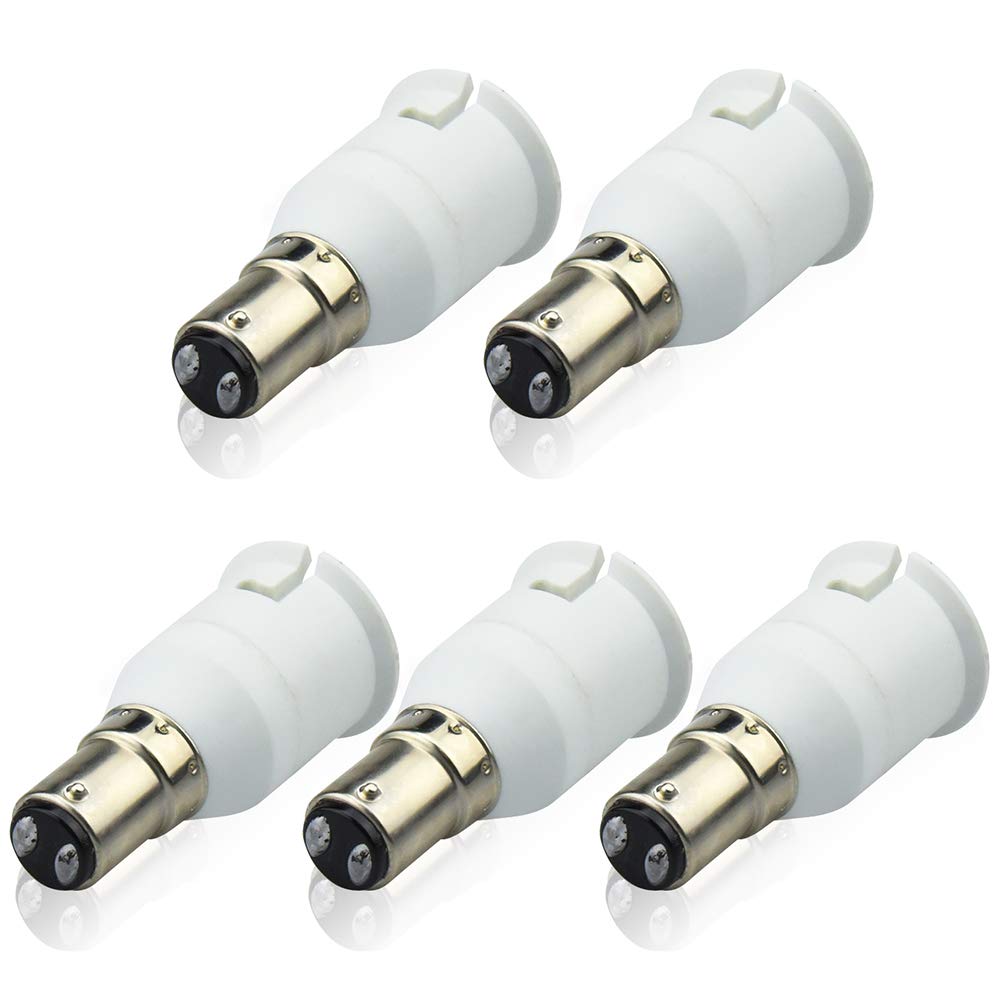 Buy Bonlux Lamp Socket Converter (5-Pack) SBC (B15) to BC (B22) Lamp ...