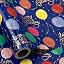 RUSPEPA Birthday Wrapping Paper Roll - Mini Roll - 43.2cm x 5m - Gold ...