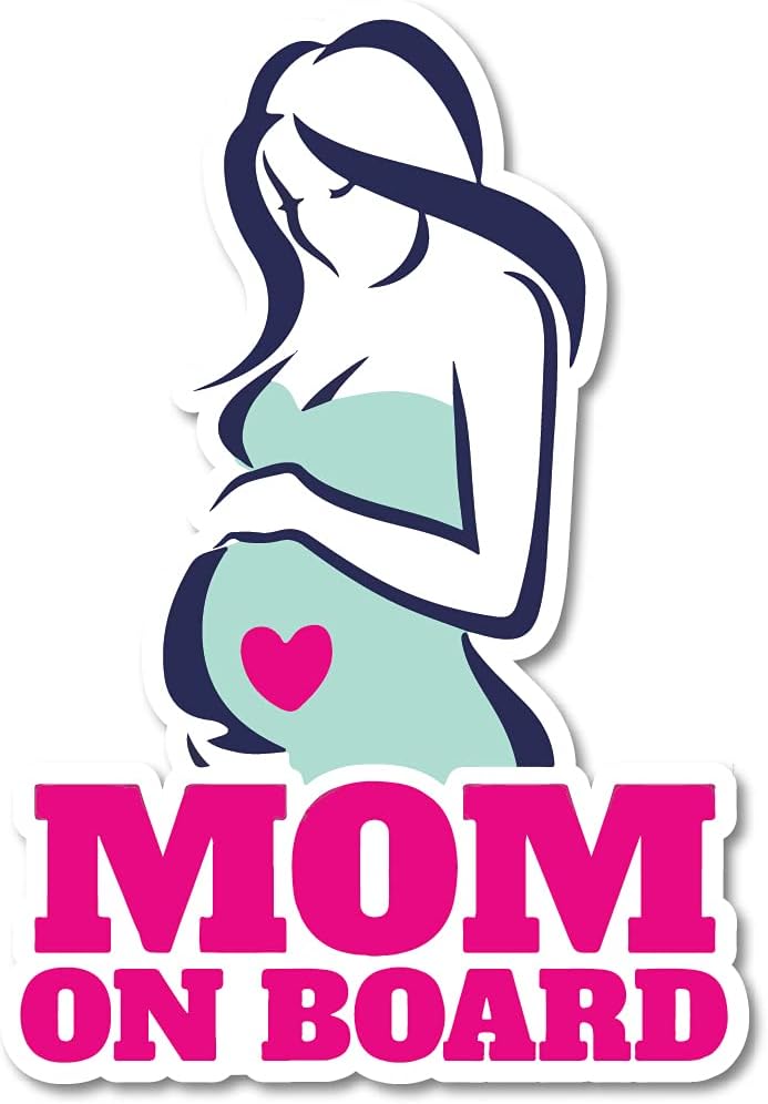 Zaqiz Pregnant Woman on Board Car Decal – Expecting Mom Safety Sticker ...