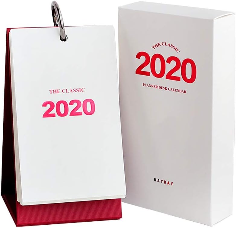 Amazon.com : Desk Calendars 2020 One-Way Calendar Simple Desk Calendar ...