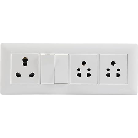 Havells Crabtree Anti Viral Switch (Athena) Combo of 8 M Plate, 6A/16A ...