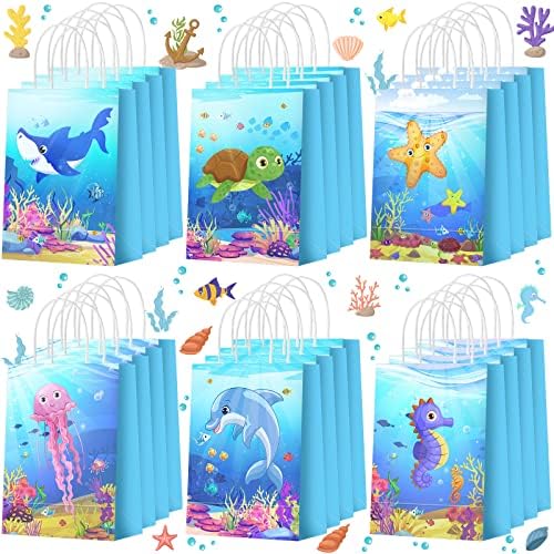 Amazon.com: Tiamon 60 Pcs Under the Sea Gift Bags Underwater Birthday ...