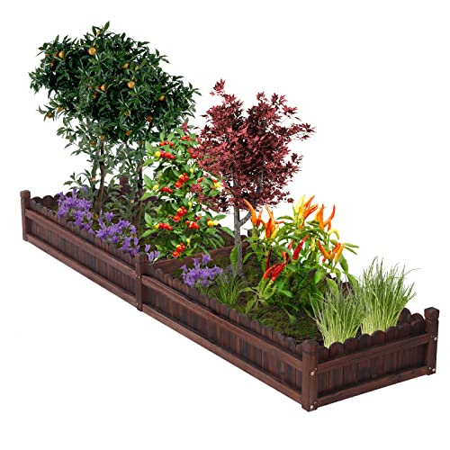 LELE CASA Raised Garden Bed Outdoor, 8x2ft Elevated Planter Box for ...