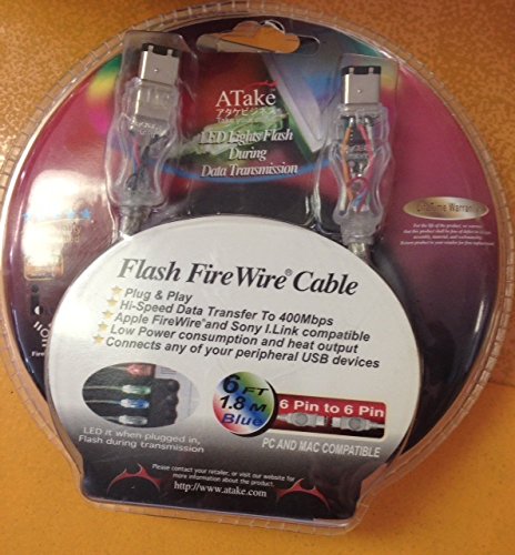Amazon.com: Blue LED Flash FireWire Cable : Electronics