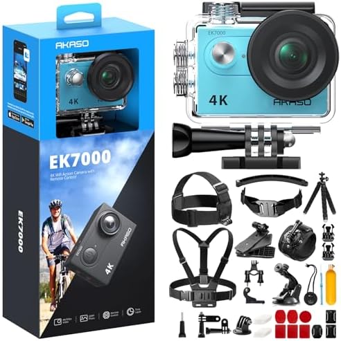 Amazon.com : AKASO EK7000 Action Camera and 42 in 1 Action Camera ...