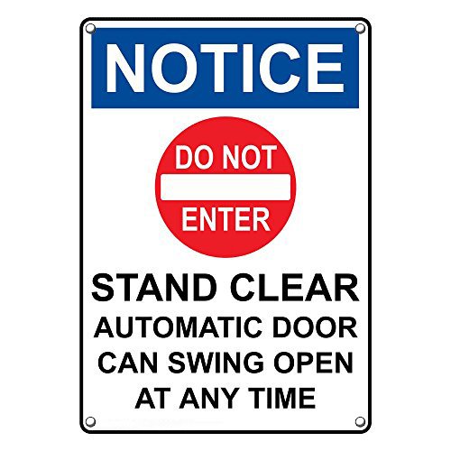 Amazon.com: Weatherproof Plastic Vertical OSHA Notice Stand Clear Sign ...
