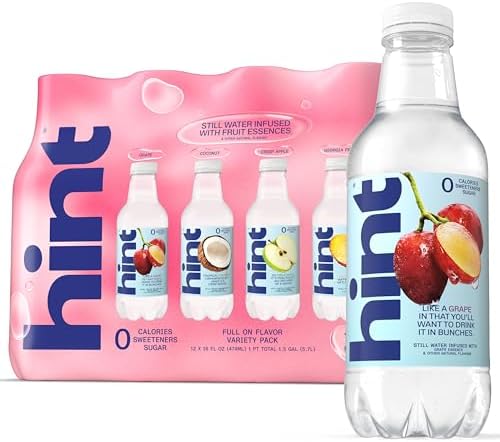 Amazon.com : Hint Fruit-Infused Bottled Water, 4-Flavor Full On Flavor ...