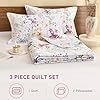 Amazon.com: Lady Ann Wild Floral Printed Bed King Quilt Set 100% Cotton ...