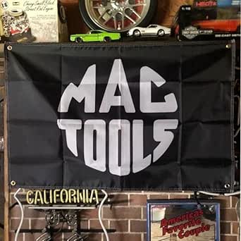 Amazon.co.jp: MACTOOLS 丸型 ロゴ フラッグ 旗 マックツールズ 黒地 CAF31 : おもちゃ