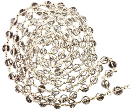 Gemstone Industry Beautiful Diamond Cut Sphatik Mala Original Certified ...