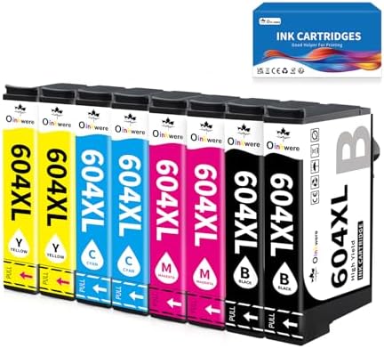 OINKWERE 8-Pack 604XL Ink Cartridges Replacement for Epson 604 Ink ...