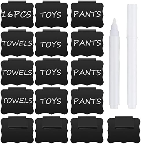 Amazon.com : Basket Labels Clip On for Storage Bins - Plastic Removable ...