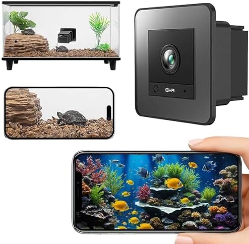 2K HD Aquarium & Terrarium WiFi Pet Camera, 140° Wide-Angle Anti-Glare ...