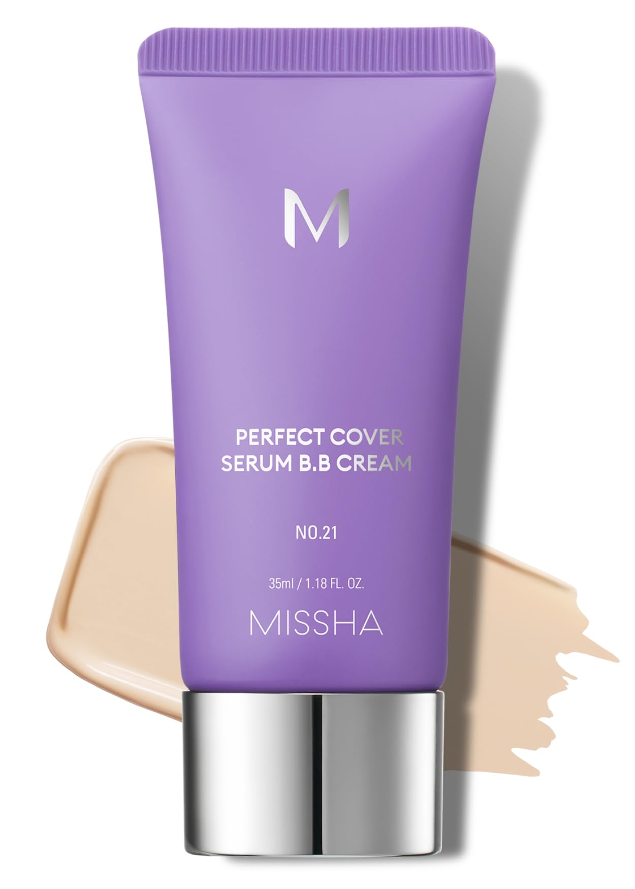 Amazon.com: MISSHA M PERFECT COVER SERUM BB CREAM No.21 Light Beige, Skin Care Foundation Makeup ...