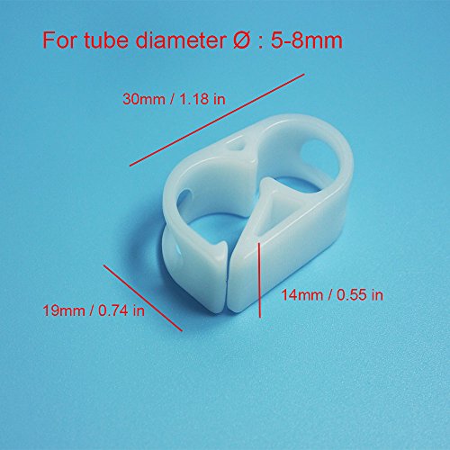 Snapklik.com : Plastic Tubing Clamps Tube Clamp 0.196-0.314 Inch Tube ...