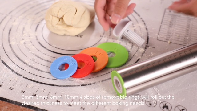 Watch Adjustable Rolling Pin with Thickness Rings on Amazon Live