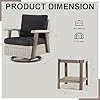 Amazon.com: Joyside Patio Chair with Side Table - Patio Wicker Furniture Set 2 Pieces, Outdoor ...