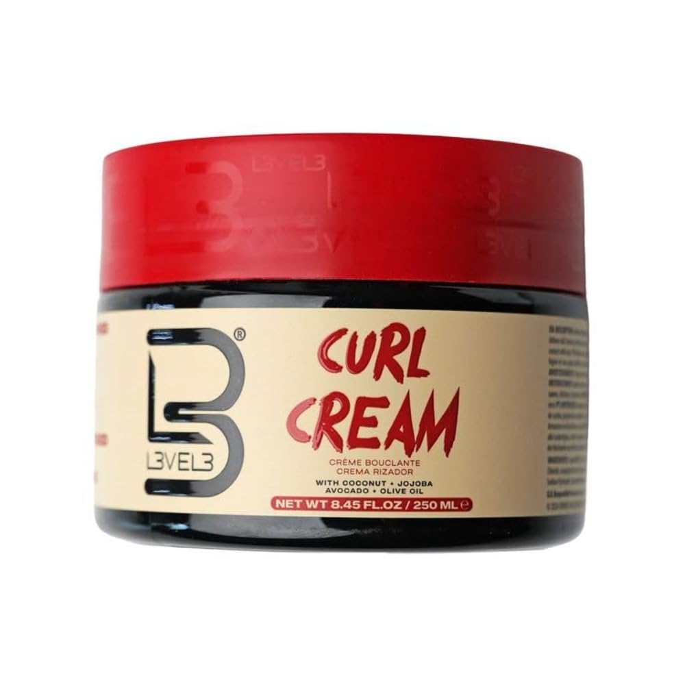Amazon.com: Level 3 Hydrating Curl Cream - With Coconut and Jojoba Oil ...