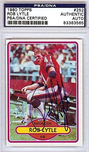 Rob Lytle Autographed Signed 1980 Topps Card #252 Denver Broncos - PSA ...