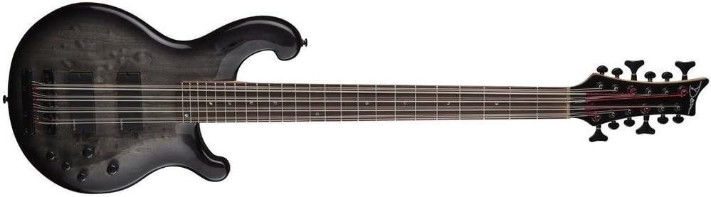 Amazon.com: Dean Rhapsody 12 Twelve-String Bass Guitar, Trans Black ...