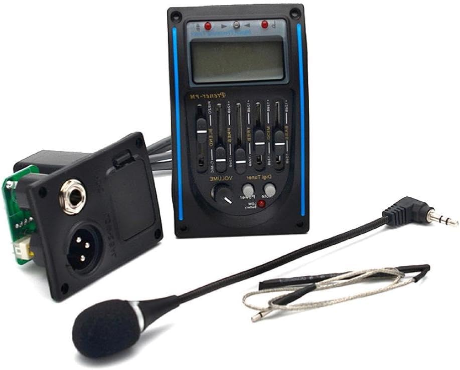 Amazon.com: 5 Band Preamp Tuner Piezo Pick-up Acoustic Guitar Pickups ...