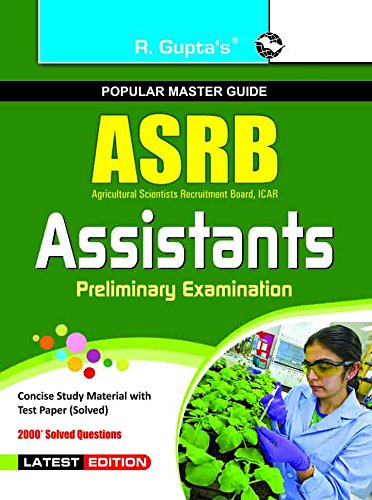 ASRB Assistants (Agricultural Scientists Recruitment Board, ICAR ...