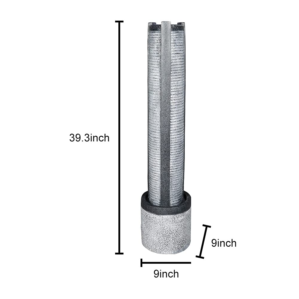 watnature Modern Indoor Outdoor Water Fountain - 39.3” H Columnar ...