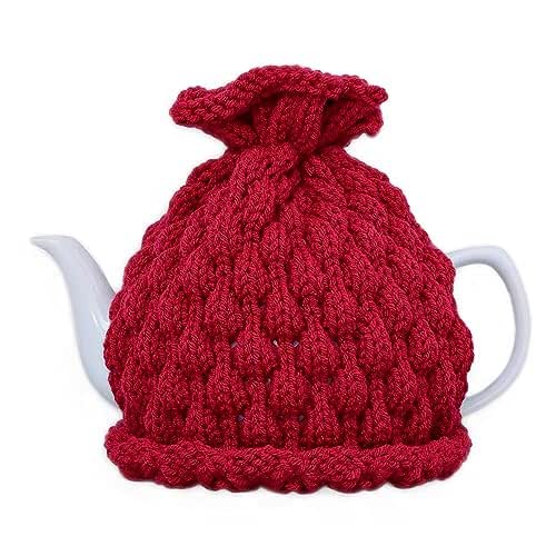 Amazon.com: Red Teapot Cozy, Knitted Warmer, Tea Pot Cosy : Home & Kitchen